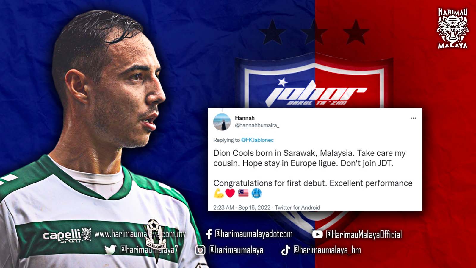 Jaring gol dalam aksi debut, sepupu tak restu Dion Cools sertai JDT ...