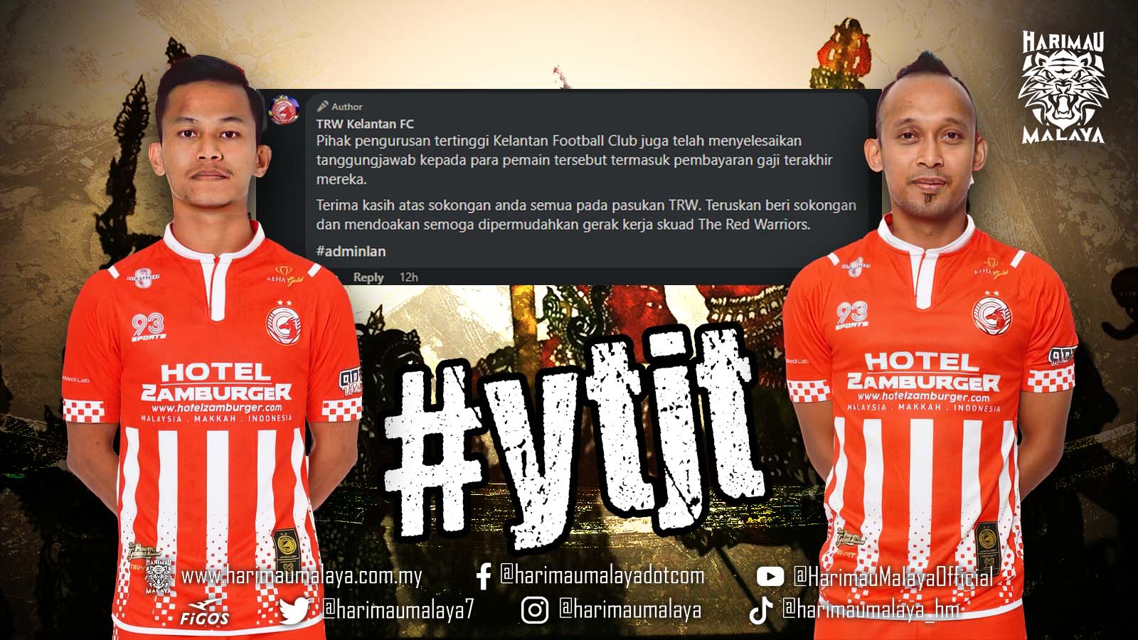 Dua pemain The Red Warriors tuju #YTJT, pihak pengurusan tegaskan sudah ...