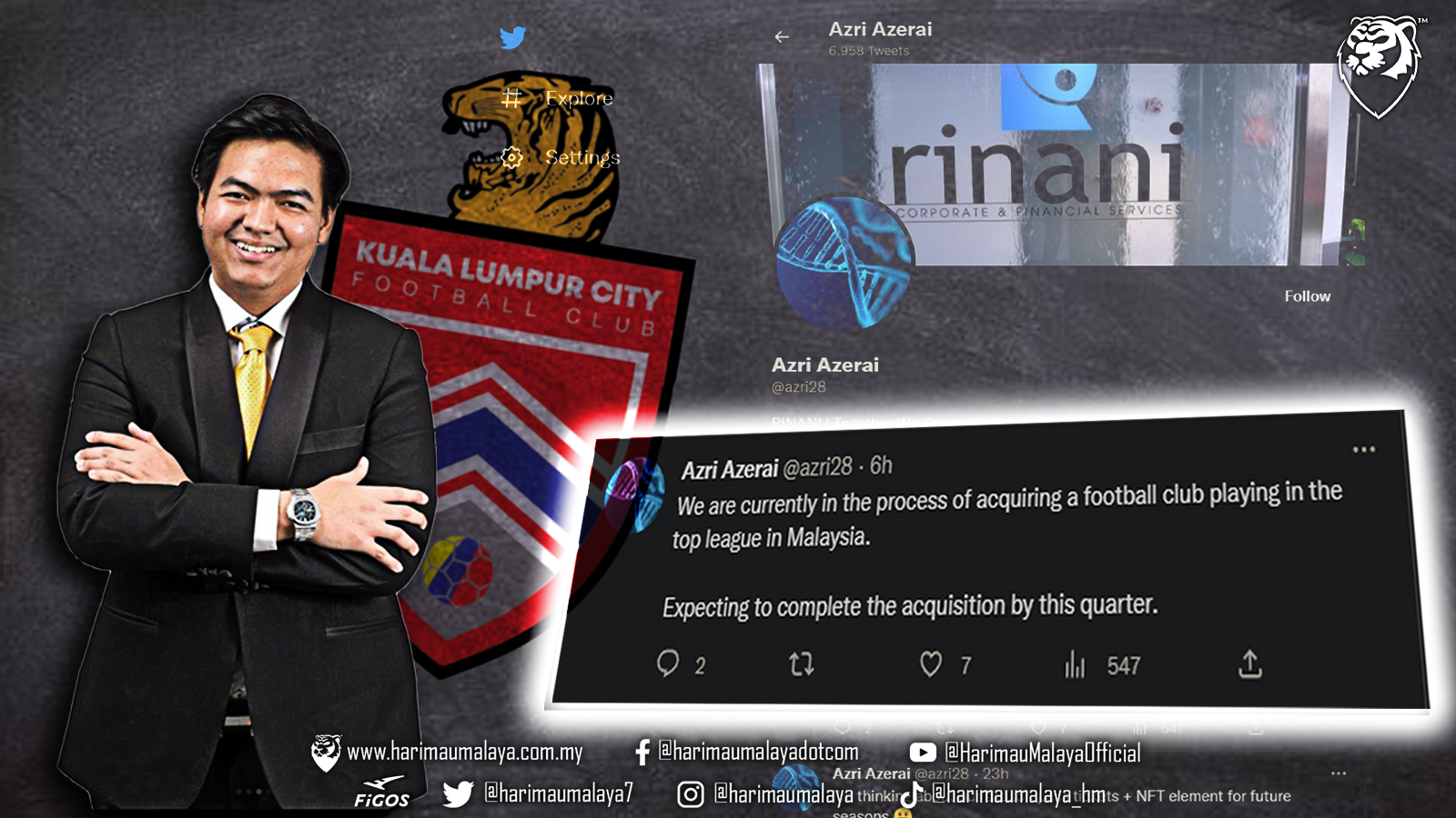 Gempak! Jutawan muda Azri Azerai bakal pemilik baru KL City FC ...