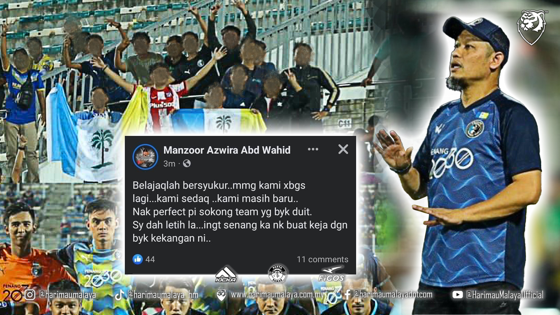 Penyokong Penang FC perlu realistik, tak patut letak harapan terlalu tinggi terhadap pasukan ...